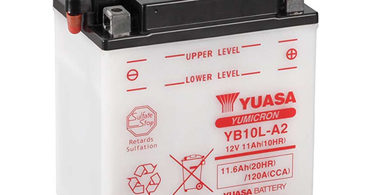 YB10L-A2 - Yumicron Motorcycle & Powersport batteries | Yuasa Batteries