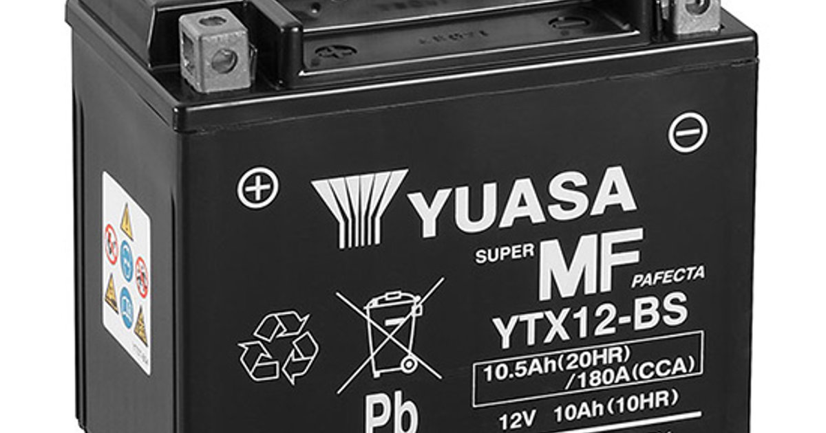YTX12-BS - Maintenance Free AGM Motorcycle & Powersport batteries ...