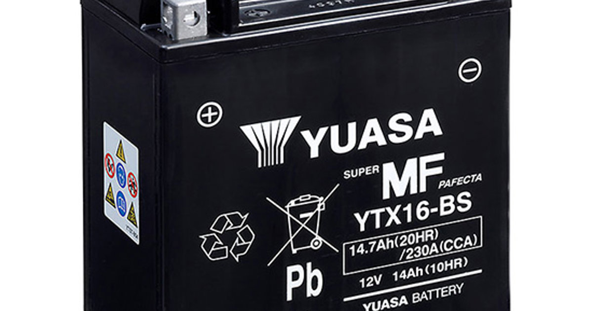 YTX16-BS - Maintenance Free AGM Motorcycle & Powersport batteries ...