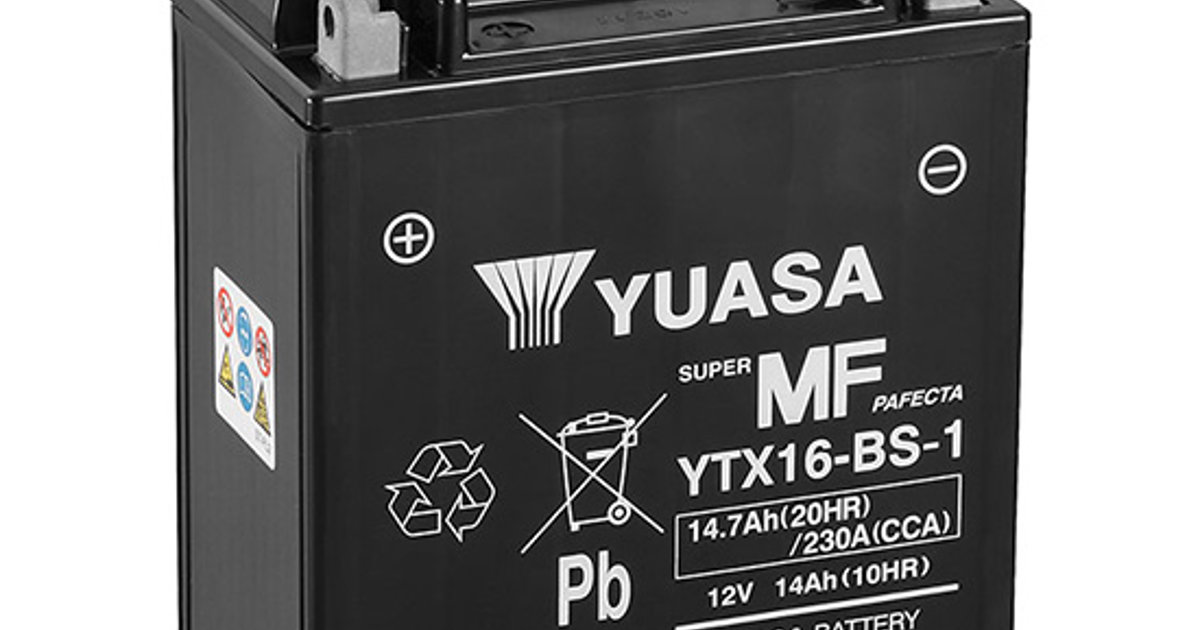 YTX16-BS-1 - Maintenance Free AGM Motorcycle & Powersport batteries ...