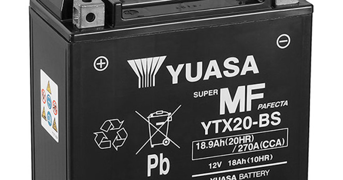 YTX20-BS - Maintenance Free AGM Motorcycle & Powersport batteries ...